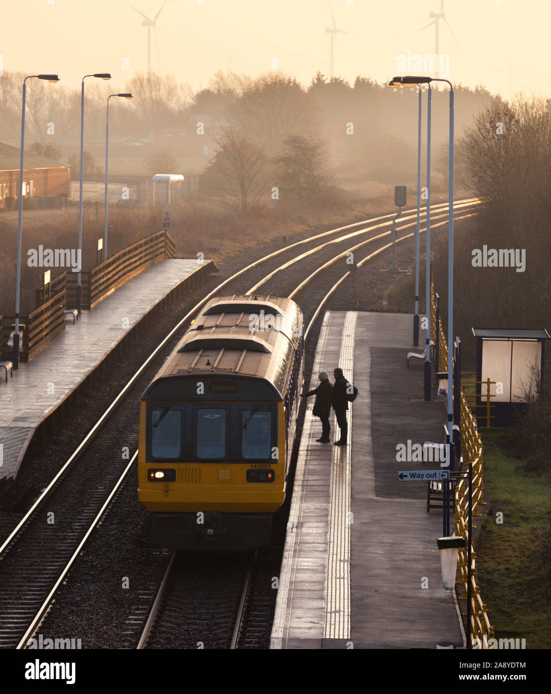Arriva Northern rail class 142 pacer train at Crowle railway station ...