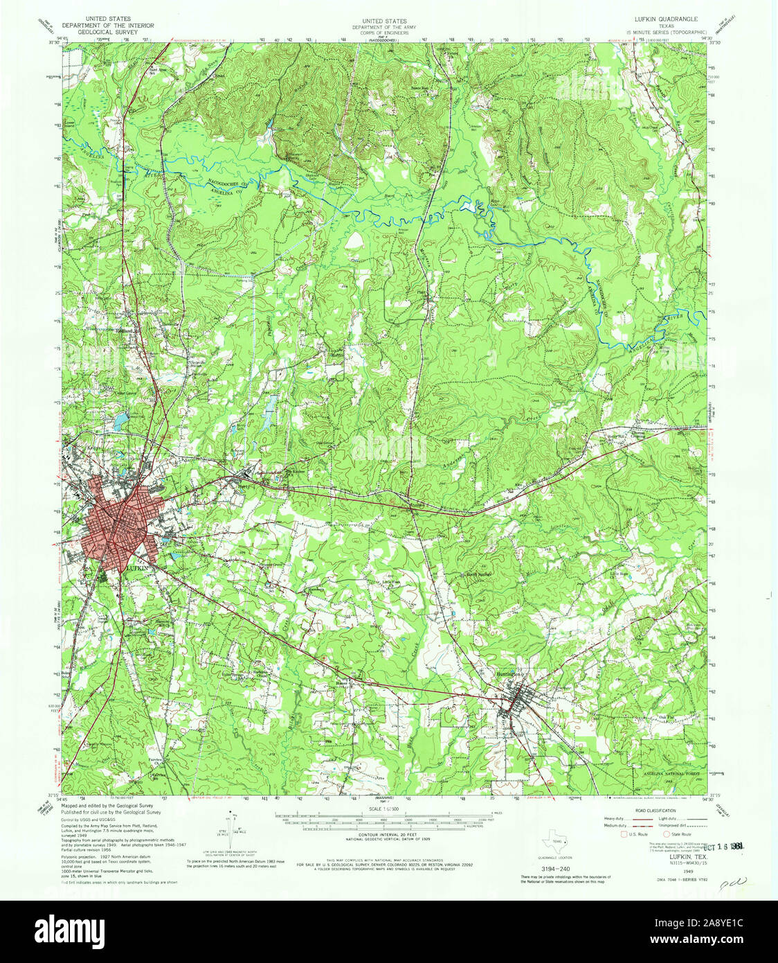 Lufkin map hi-res stock photography and images - Alamy