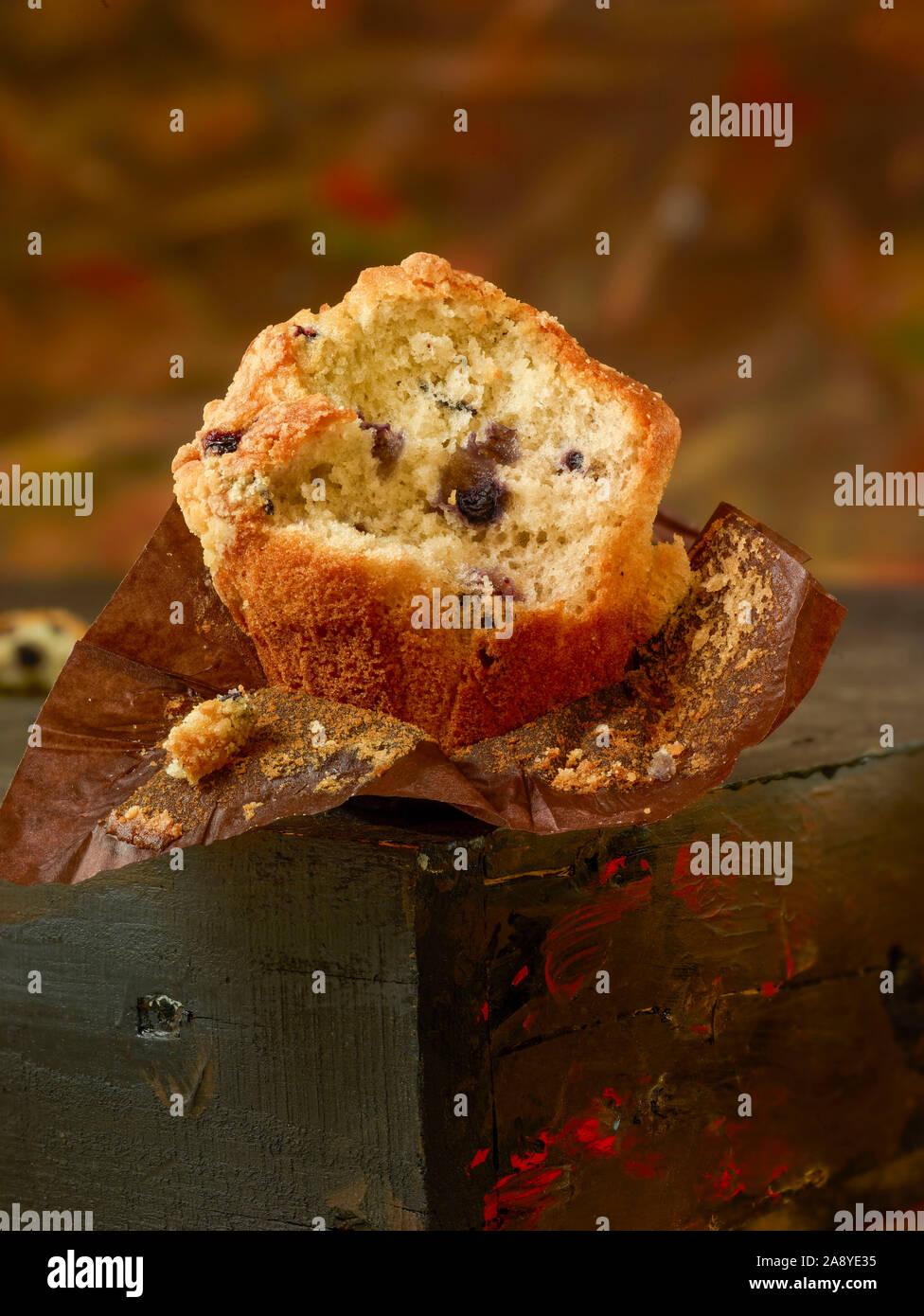 Blueberry muffin food still-life Stock Photo - Alamy