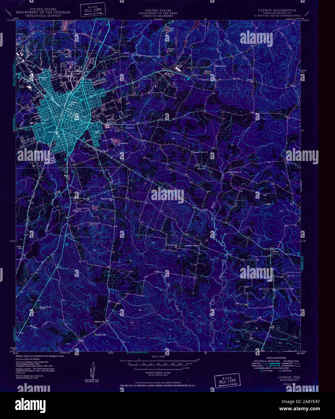 Map of lufkin texas hi-res stock photography and images - Alamy