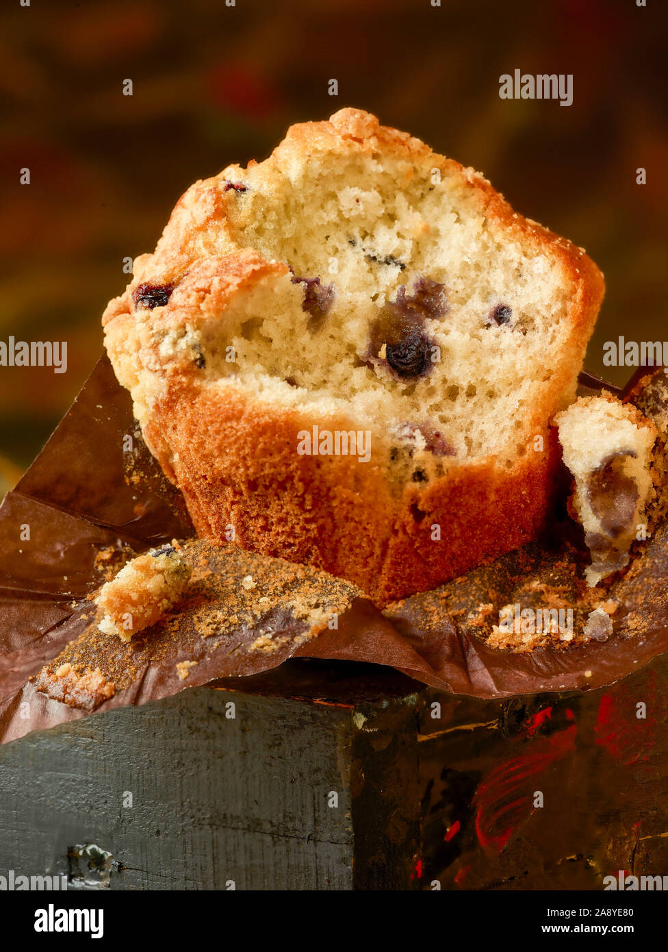 Blueberry muffin food still-life Stock Photo - Alamy