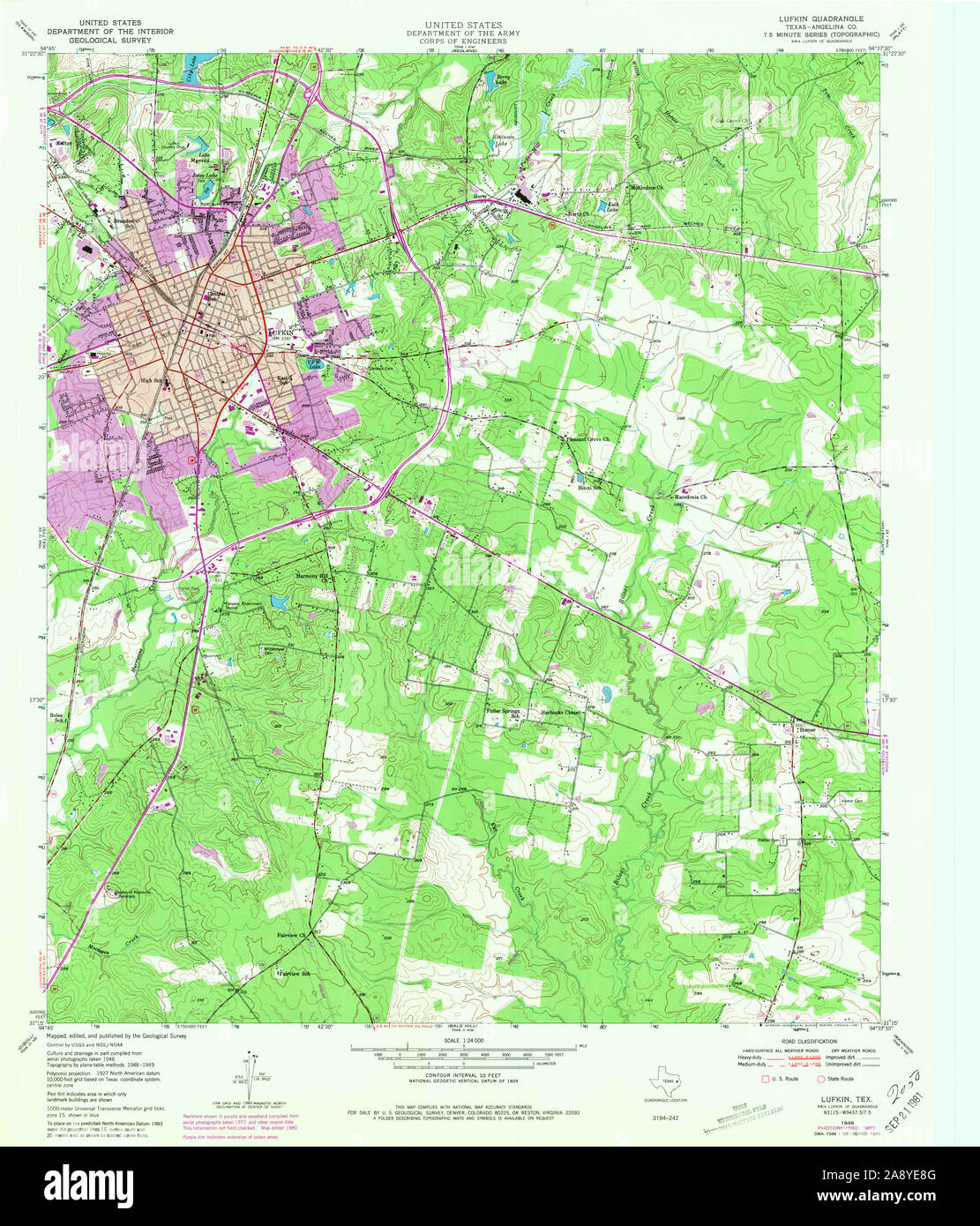 Lufkin map hi-res stock photography and images - Alamy