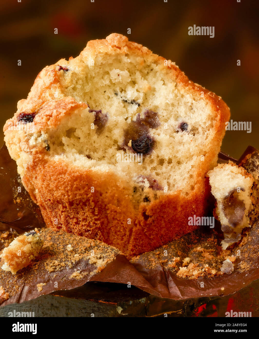 Blueberry muffin food still-life Stock Photo - Alamy