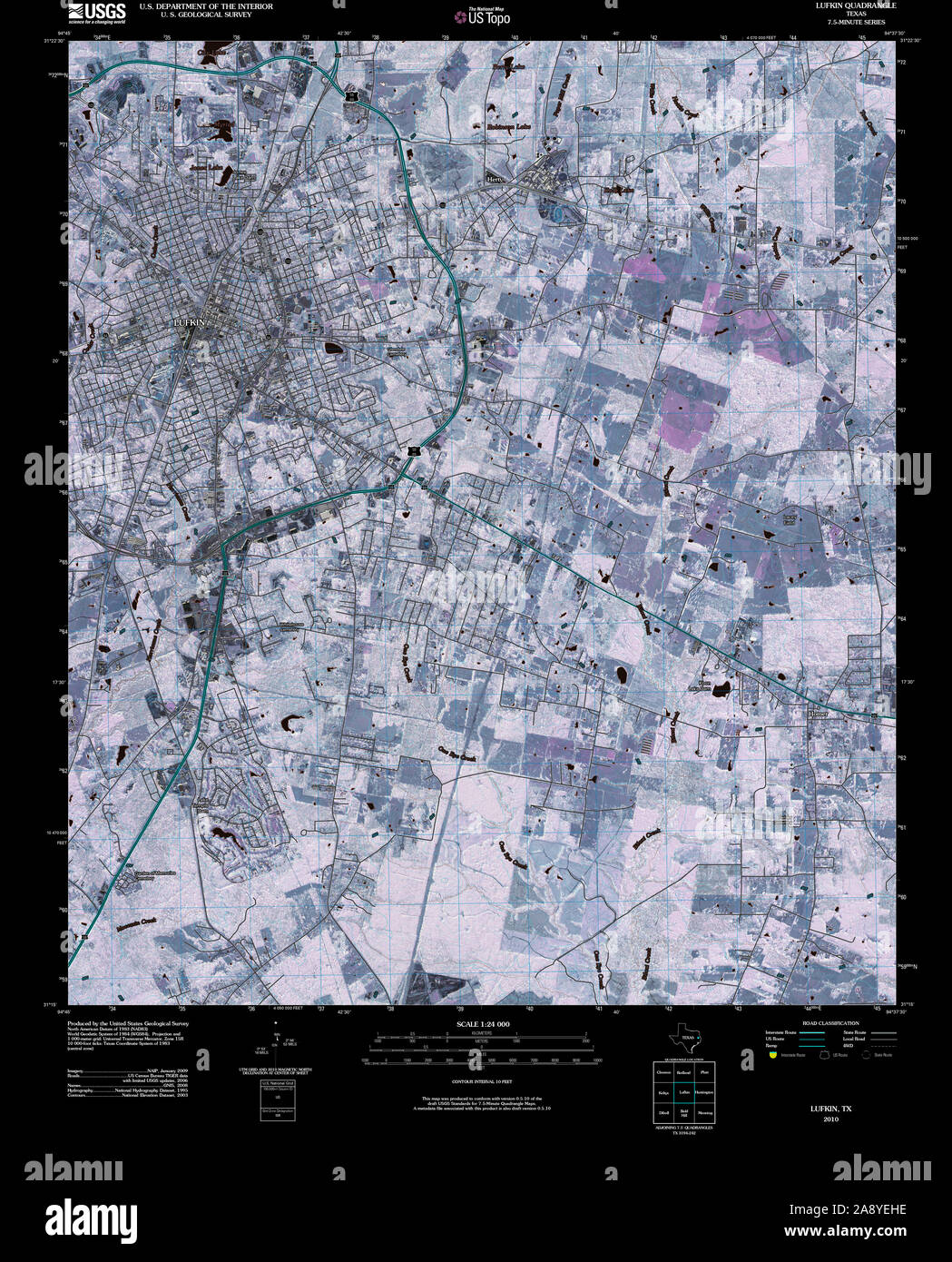 Map of lufkin hi-res stock photography and images - Alamy