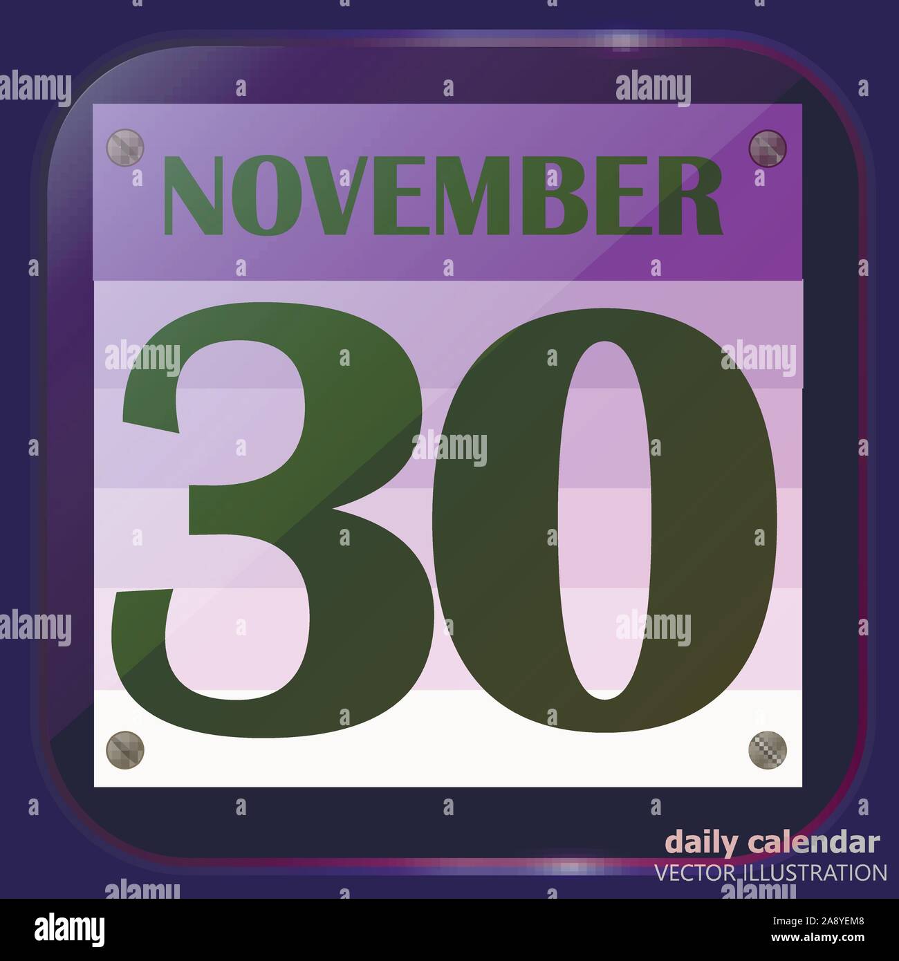 November 30 icon. For planning important day. Banner for holidays and ...
