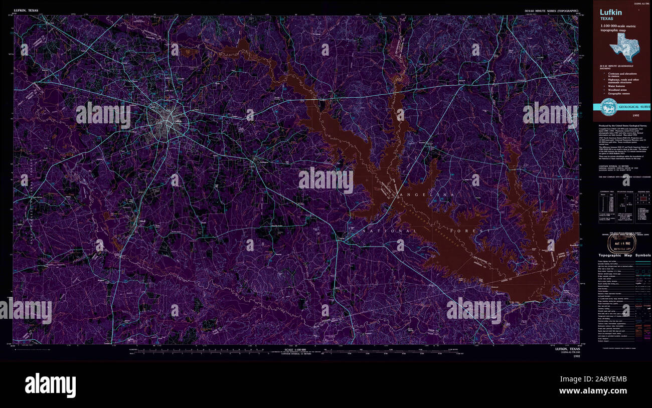 Map of lufkin hi-res stock photography and images - Alamy