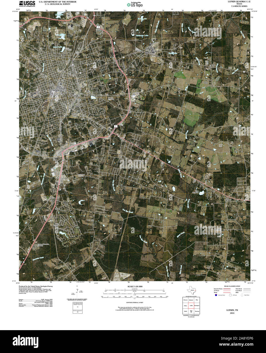 Map of lufkin hi-res stock photography and images - Alamy