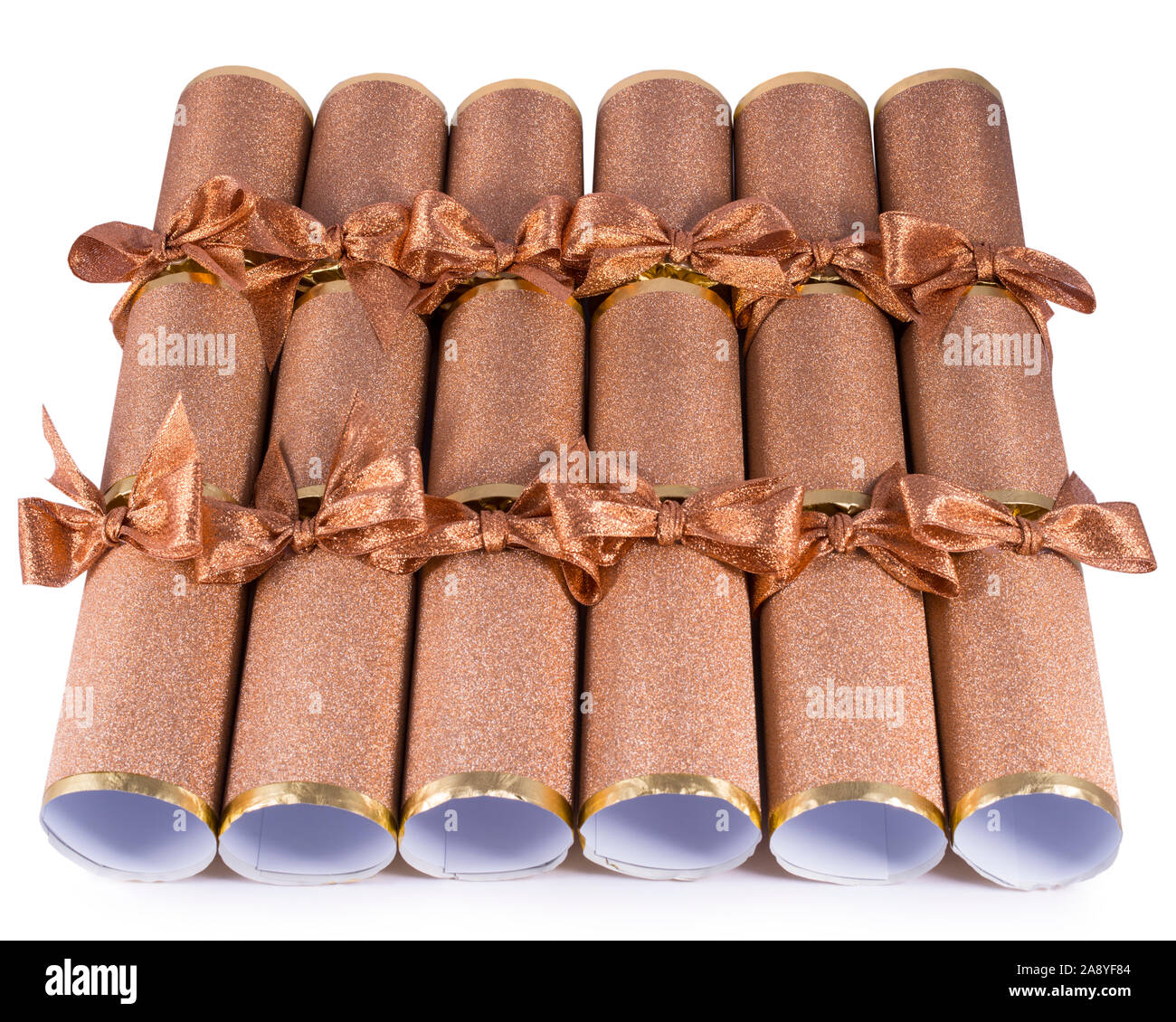 A studio shot of traditional Christmas Crackers Stock Photo - Alamy