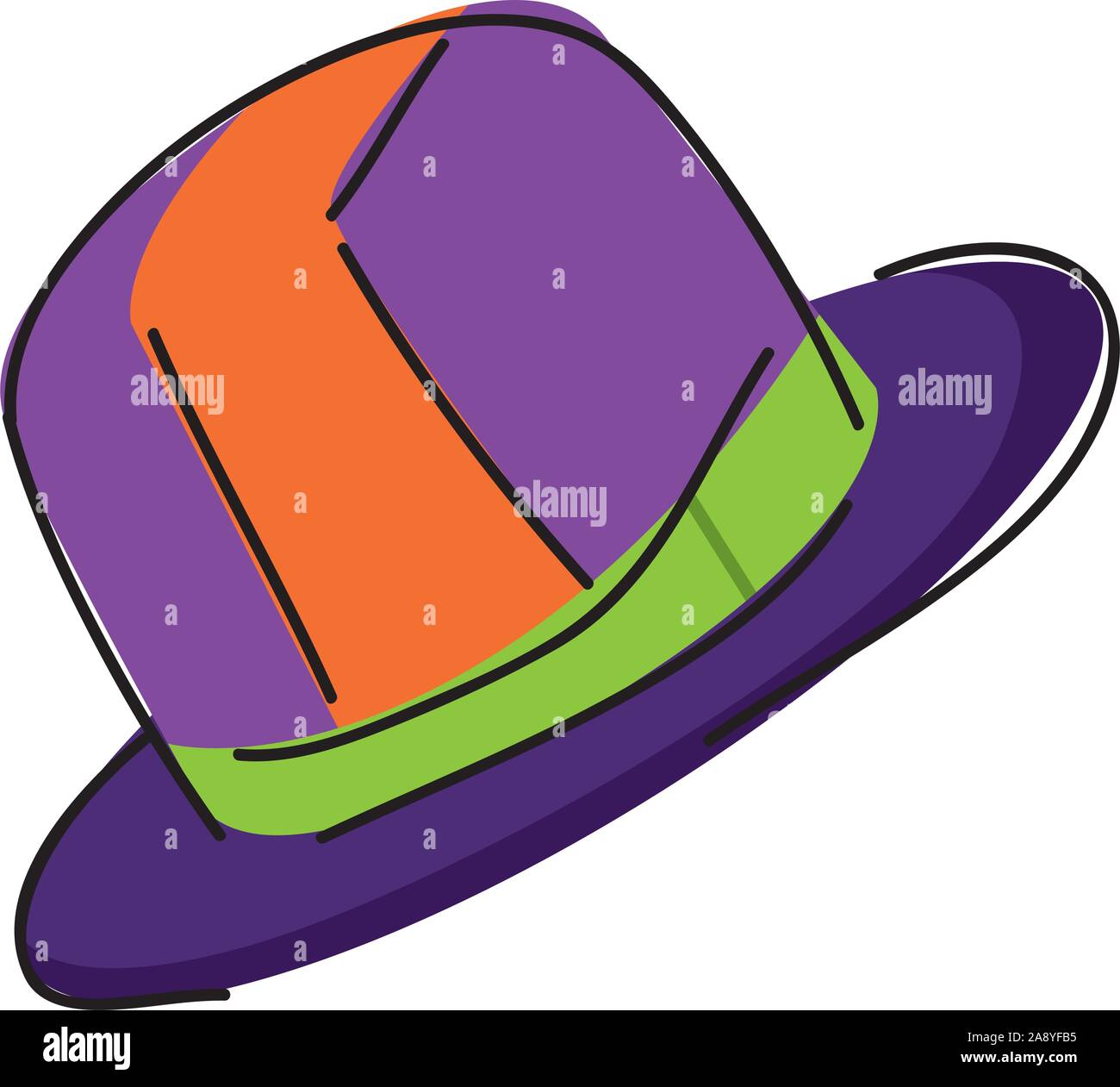 Isolated sketch of a party hat over a white background - Vector ...