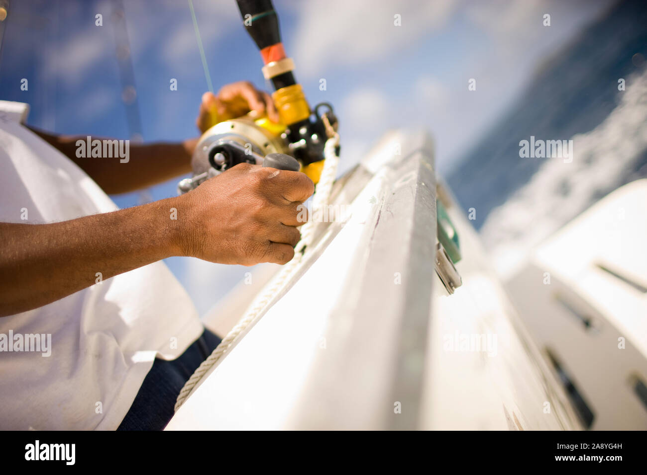 Reeling in a line hi-res stock photography and images - Alamy