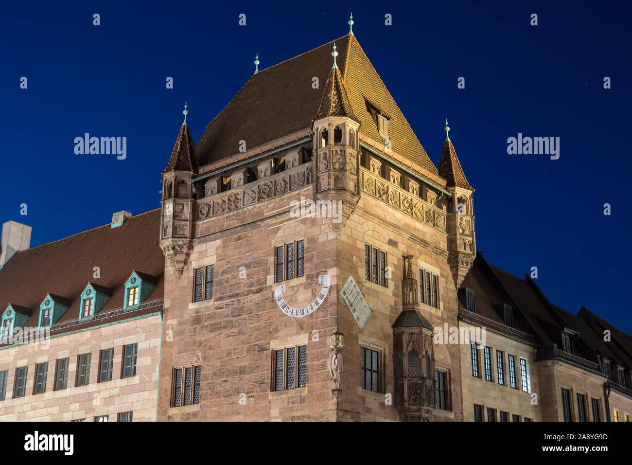 Nassauer Haus in the city of Nuremberg in Germany. The building is a ...