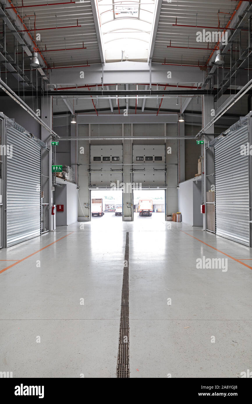 Distribution Warehouse Interior With Skylight Window Stock Photo - Alamy