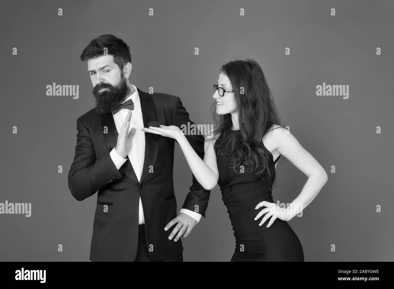 Romantic gift box jewelry engagement. Marriage proposal. Handsome man ...