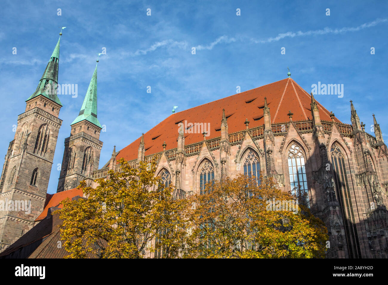 The magnificent St. Sebaldus Church in the city of Nuremberg in Germany ...
