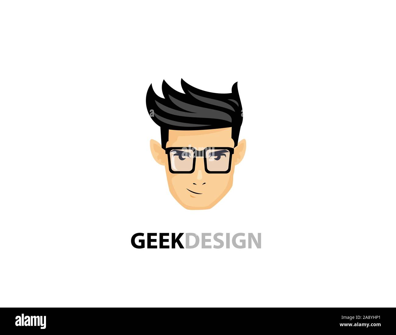 Happy geek Stock Vector Images - Alamy