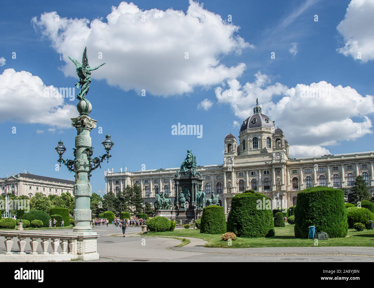 Maria theresien square a large public square in vienna hi-res stock ...