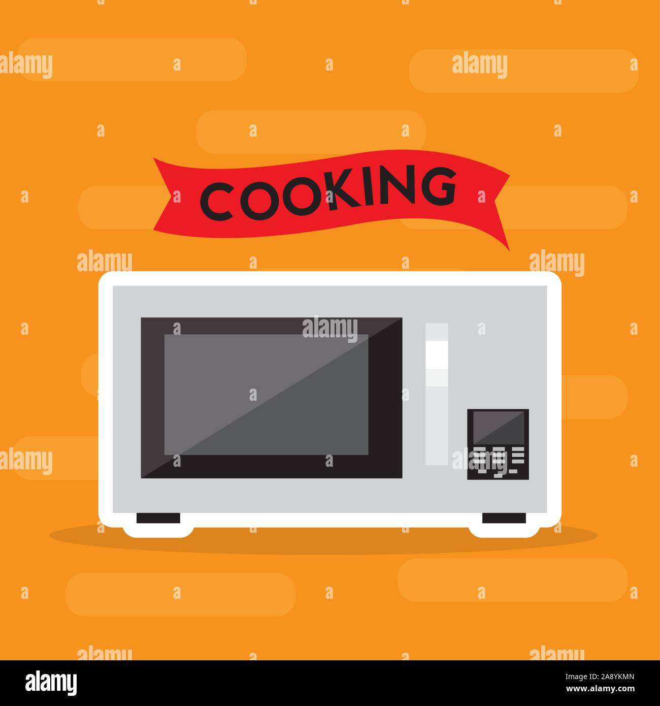 Isolated microwave over a colored background - Vector illustration ...
