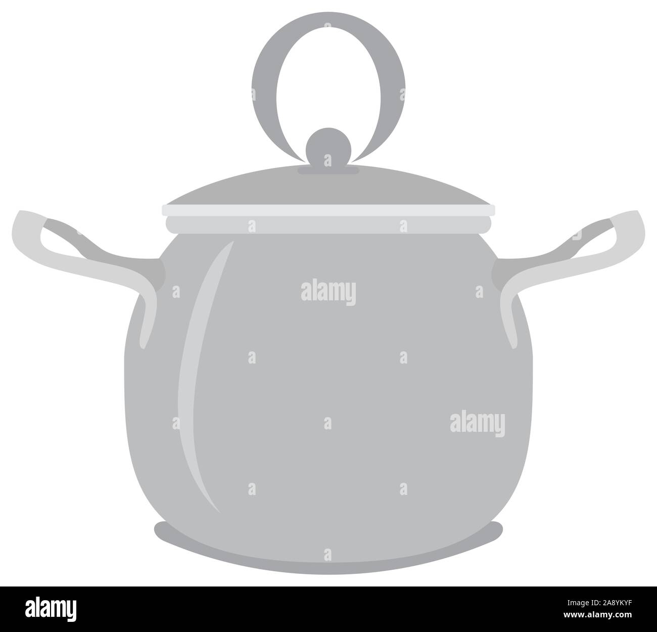 Isolated cooking pot over a white background - Vector Stock Vector ...