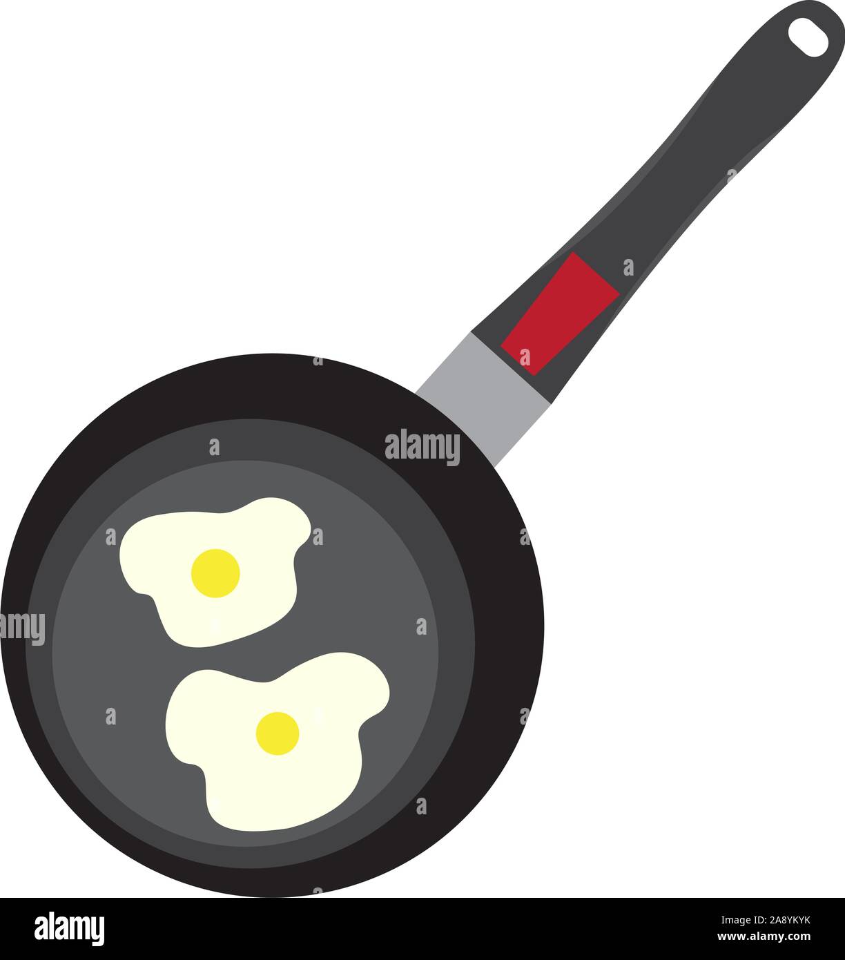 Isolated frying pan over a white background - Vector illustration Stock ...