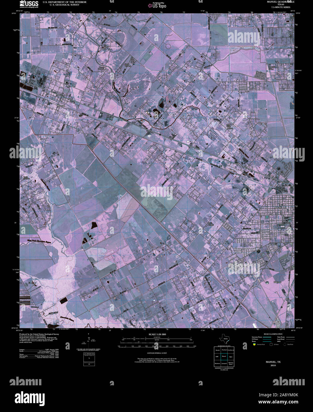 Map of manvel hi-res stock photography and images - Alamy