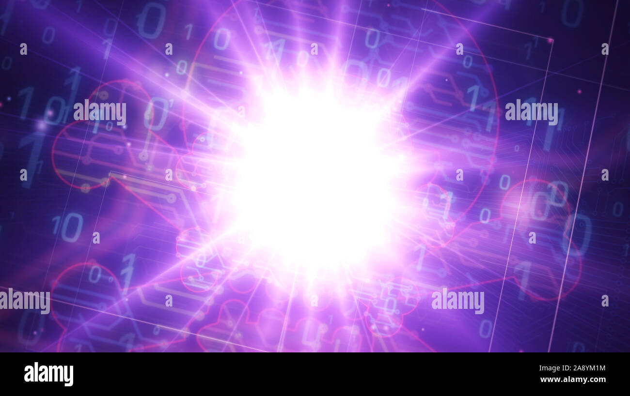 Cyber crime with skull symbol futuristic hologram 3D rendering ...