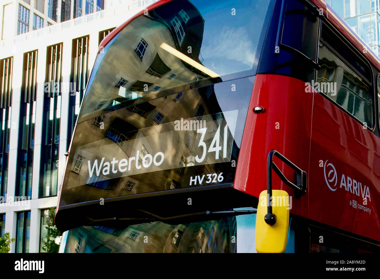 Red bus, London, England Stock Photo - Alamy