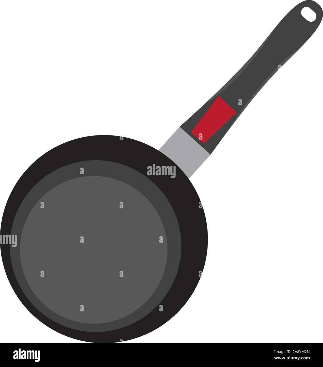 Isolated frying pan over a white background - Vector illustration Stock ...