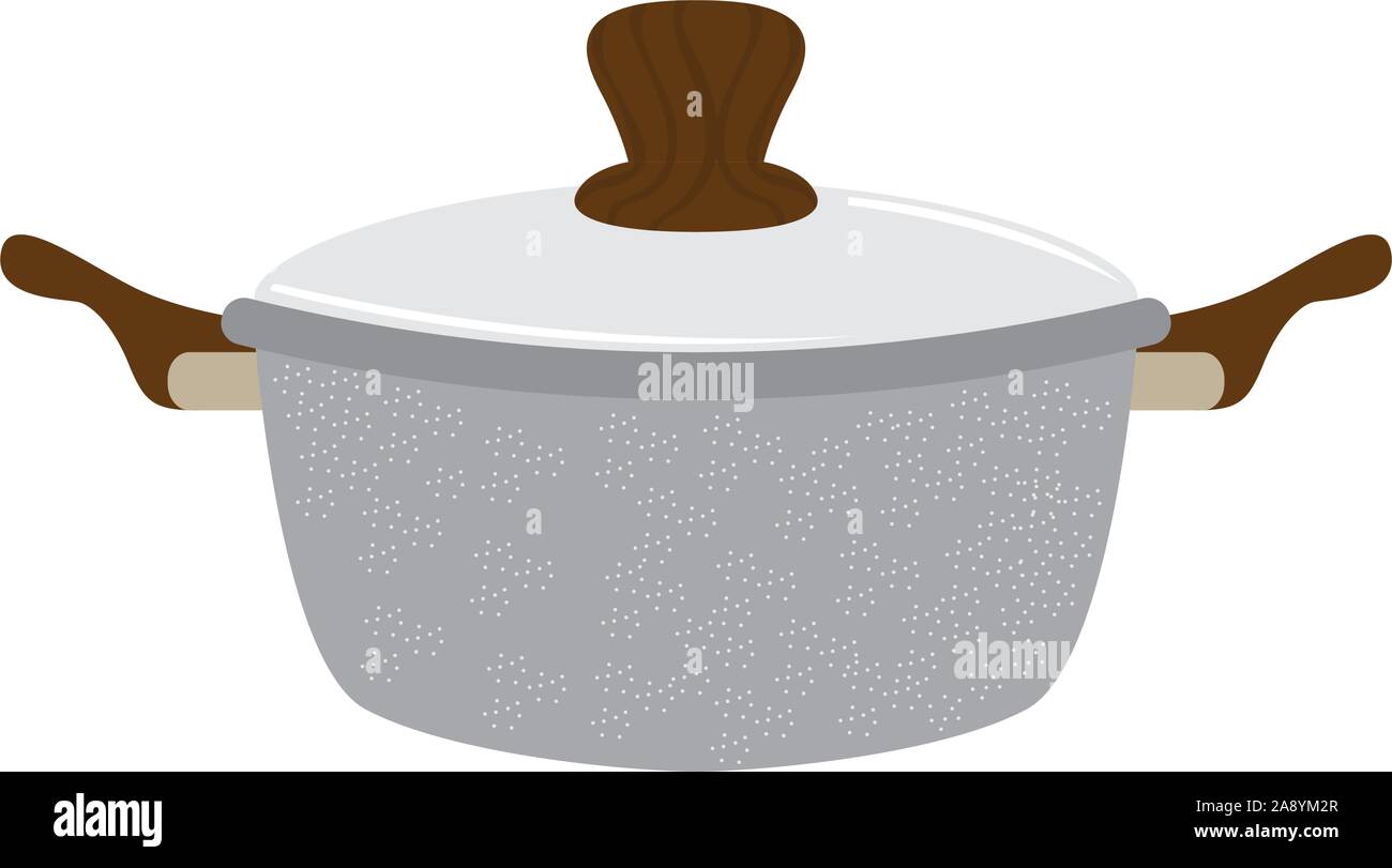 Isolated cooking pot over a white background - Vector Stock Vector ...