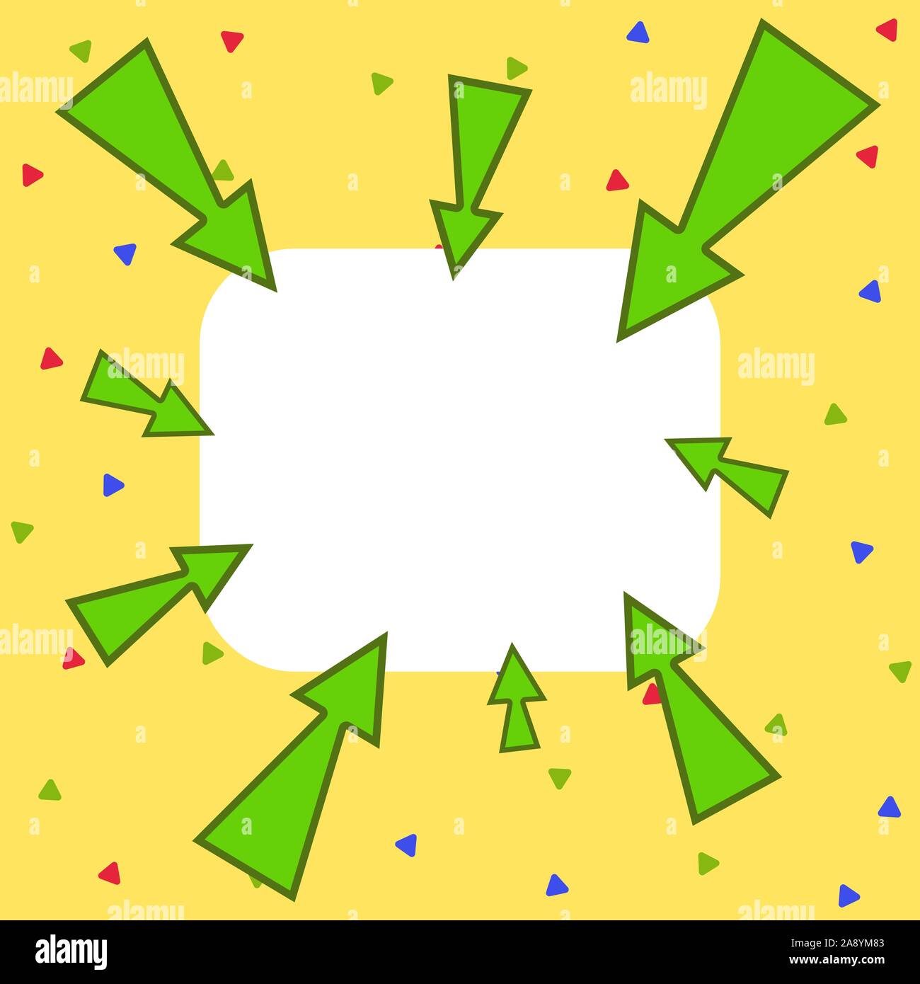 Asymmetrical uneven shaped format pattern object outline multicolour ...