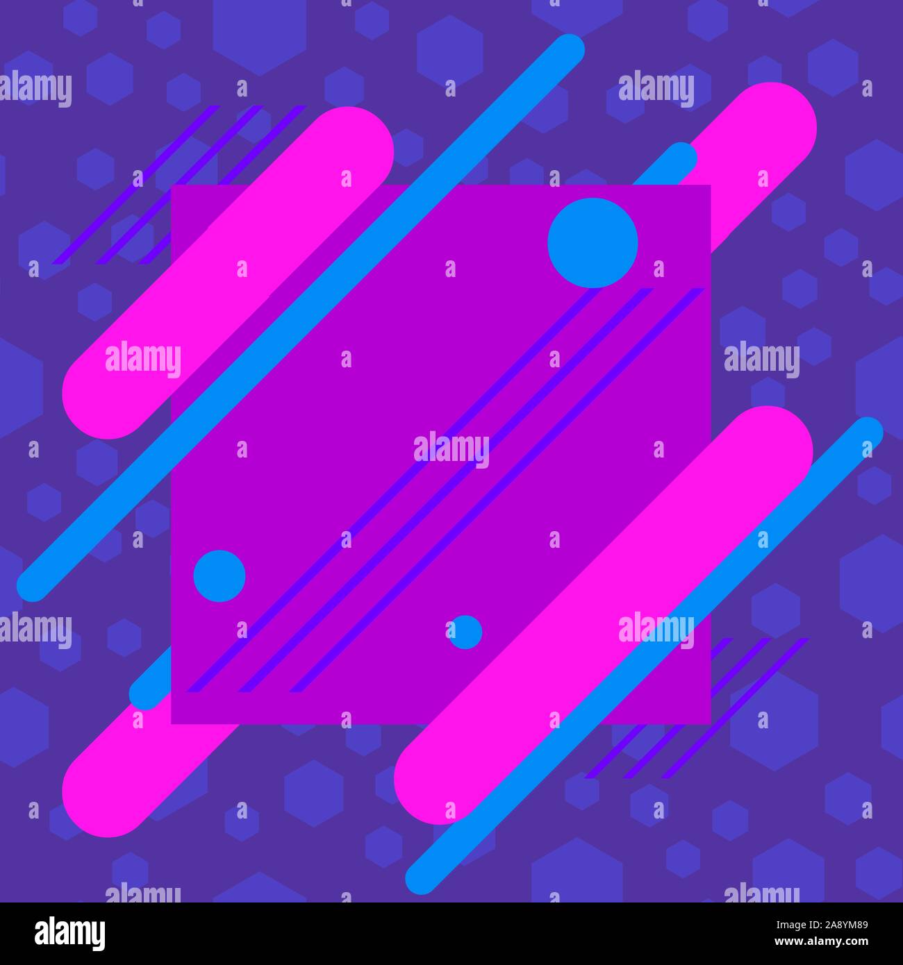 Asymmetrical uneven shaped format pattern object outline multicolour ...