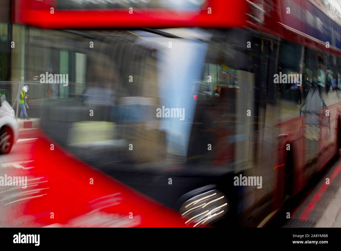 Red bus, London, England Stock Photo - Alamy