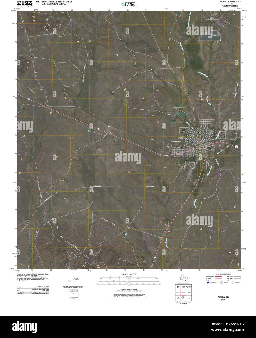 Marfa, texas map hi-res stock photography and images - Alamy