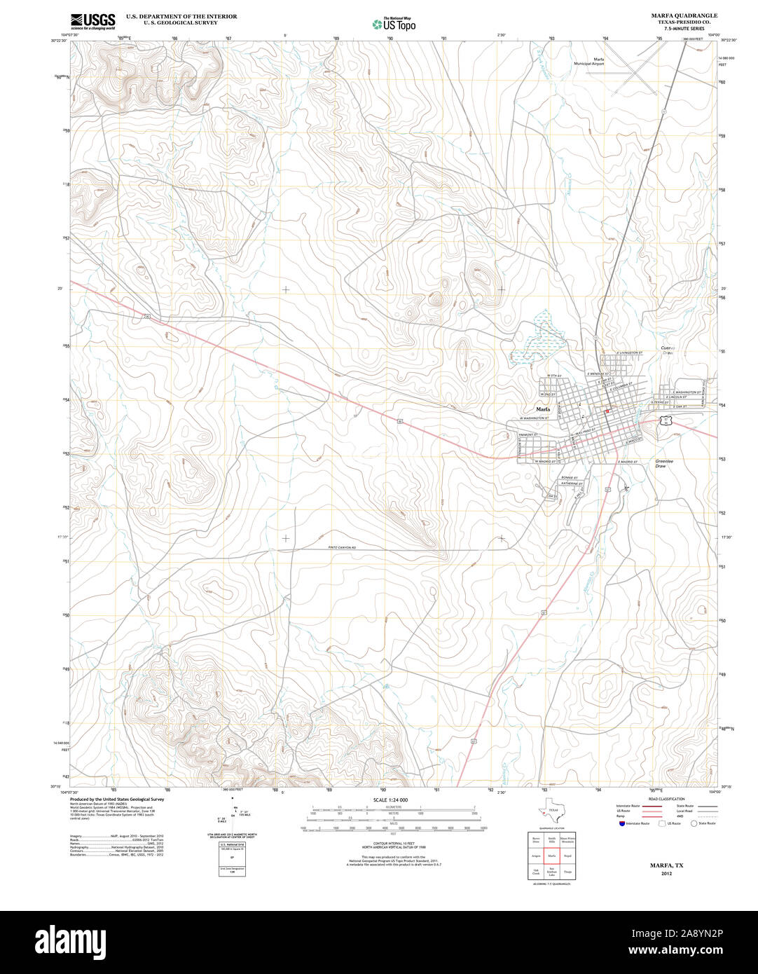 Marfa, texas map hi-res stock photography and images - Alamy