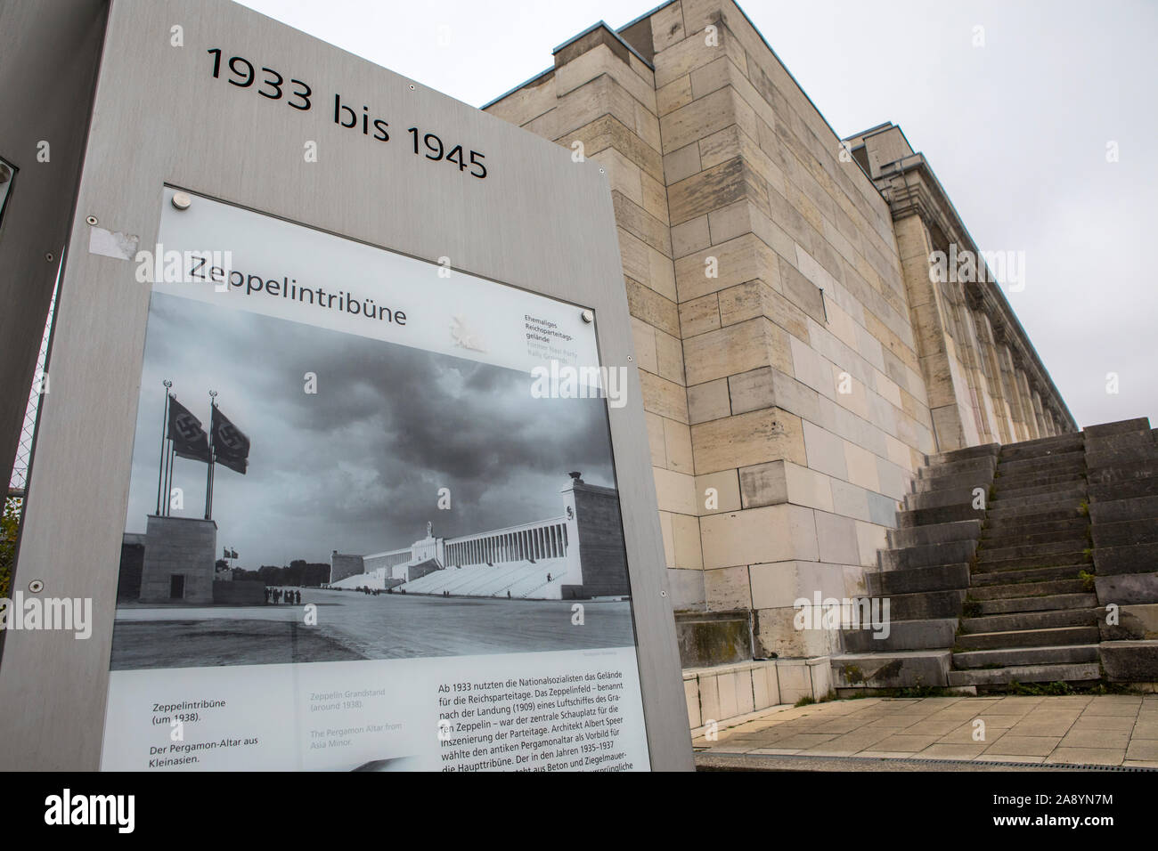 Nuremberg, Germany - October 24th 2019: Remains of the historic ...