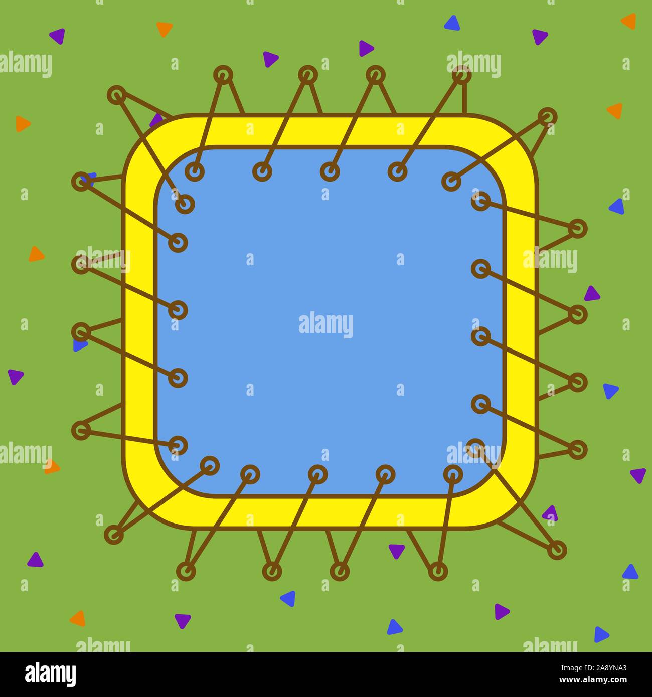 Asymmetrical uneven shaped format pattern object outline multicolour ...