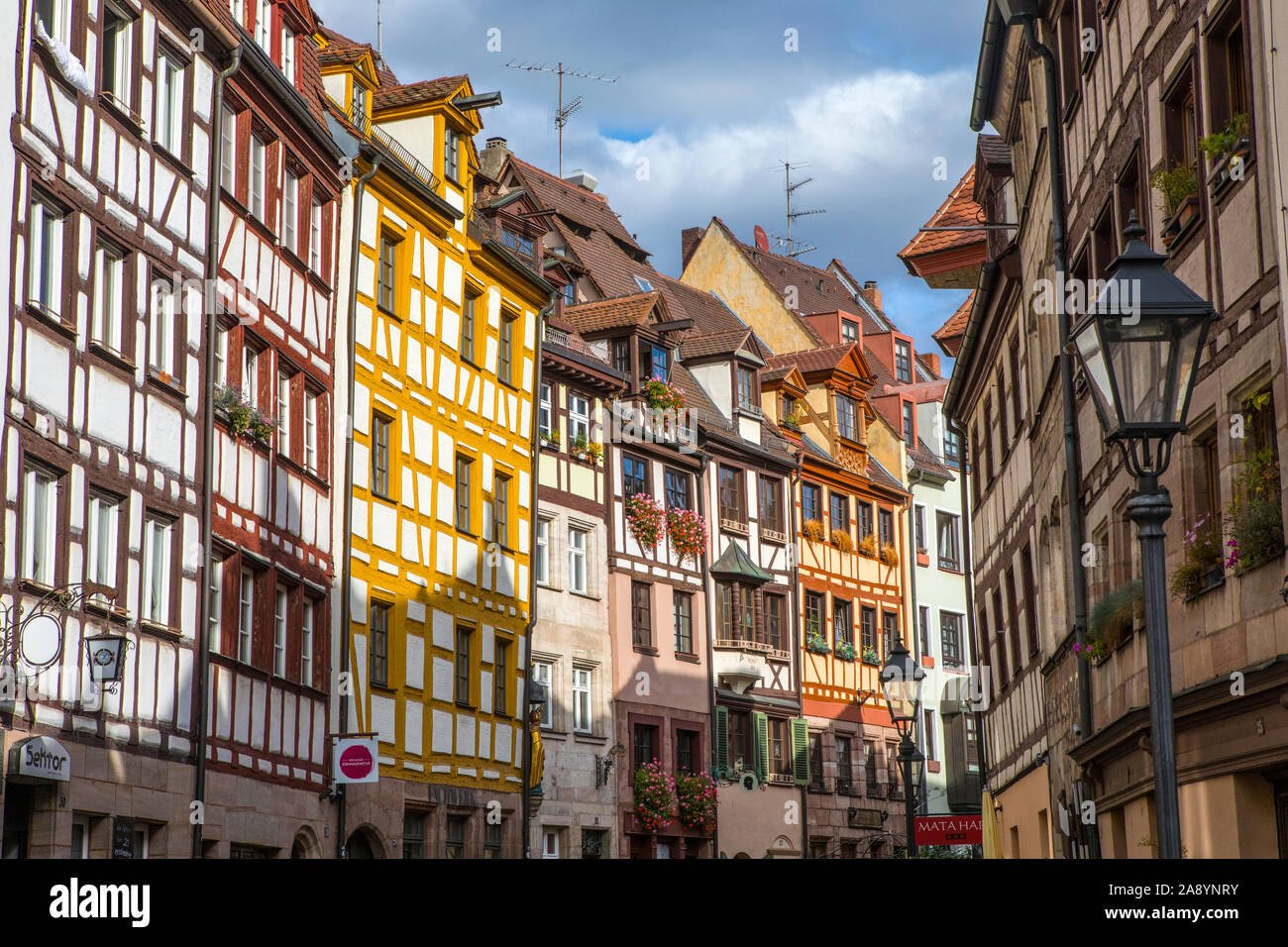 Nuremberg, Germany - October 25th 2019: A view of the magnificent architecture of ...