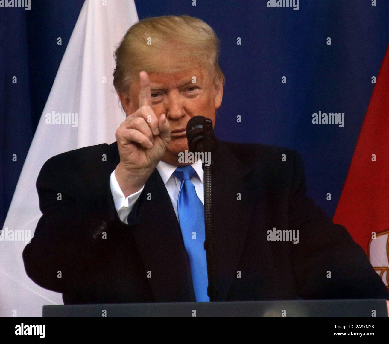 New York, New York, USA. 11th Nov, 2019. President DONALD TRUMP speaks ...