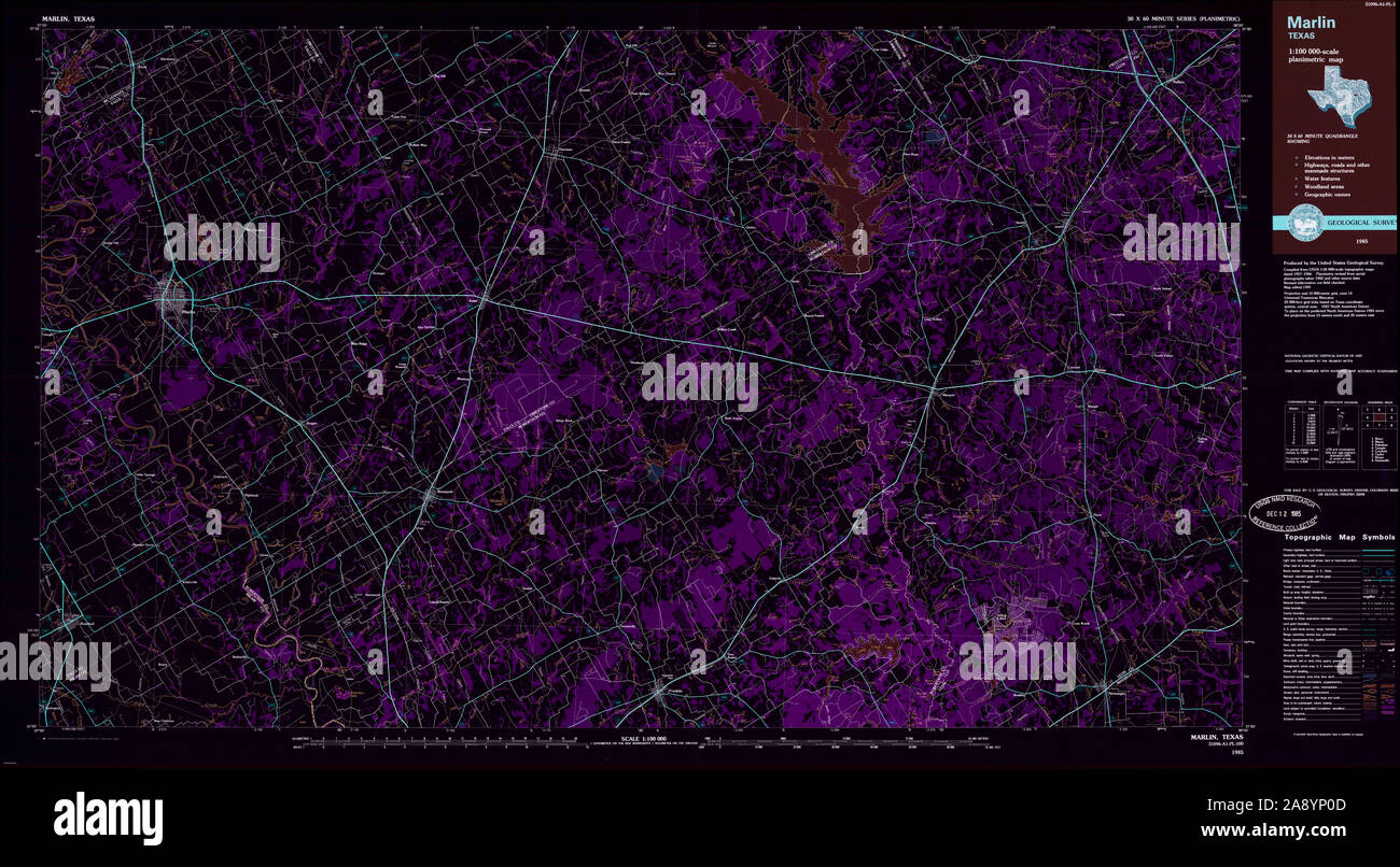 Map of marlin texas hi-res stock photography and images - Alamy