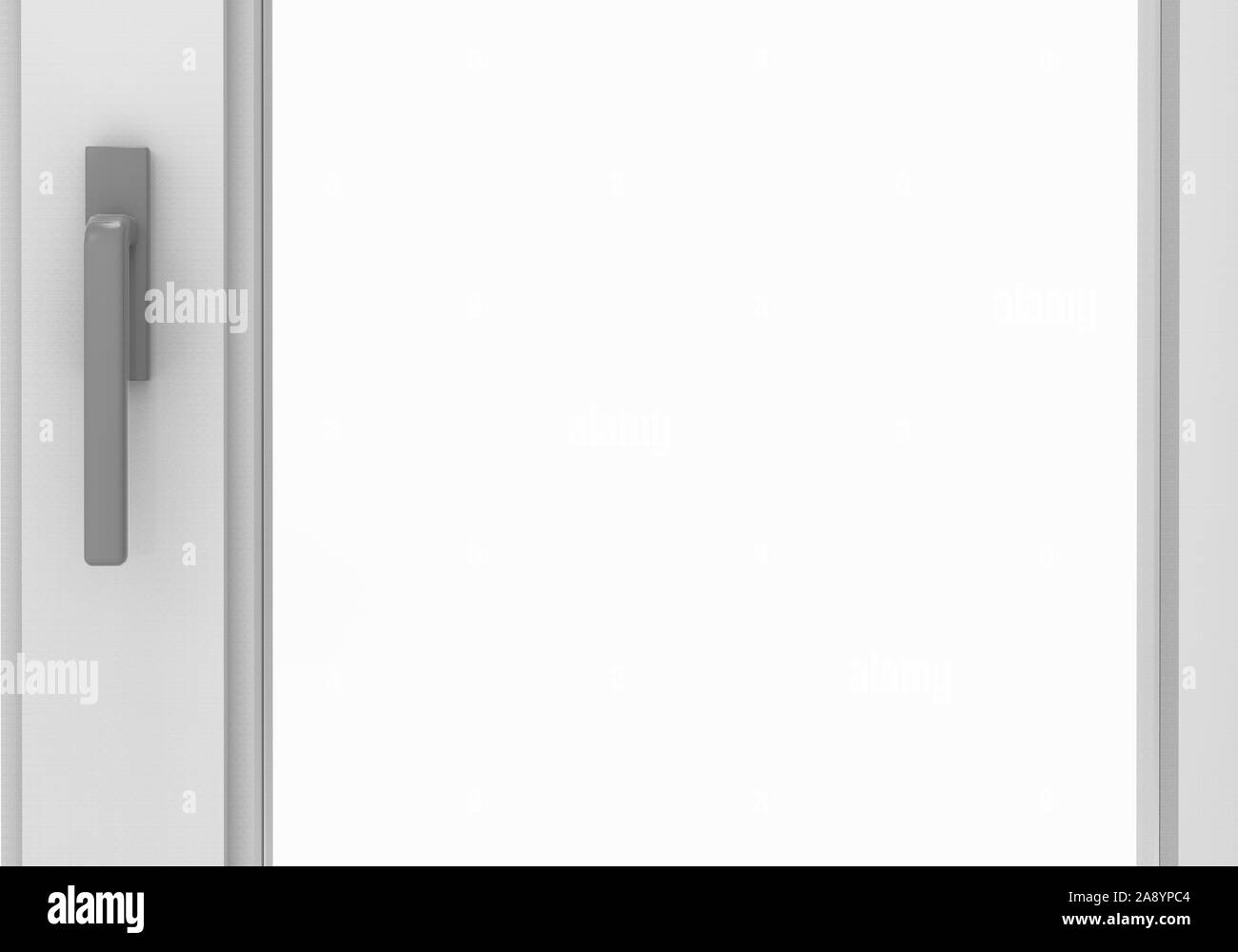 3d rendering window frame isolated Black and White Stock Photos ...