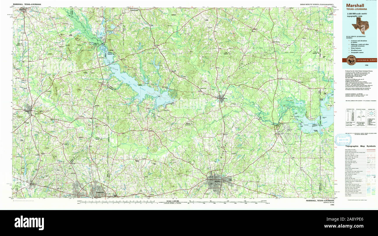 Map of marshall texas hi-res stock photography and images - Alamy