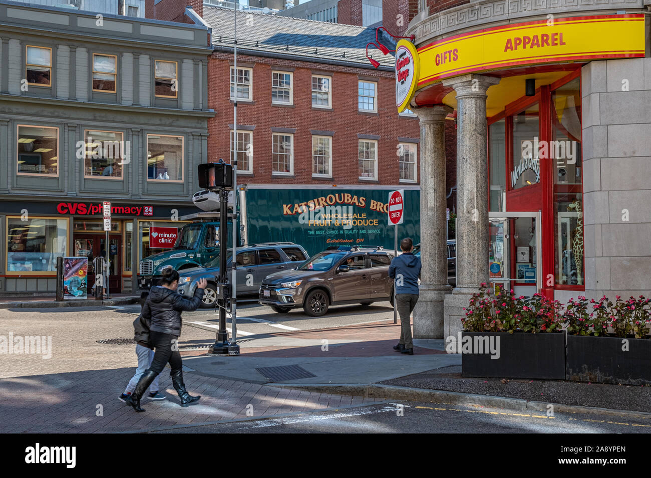 Two people walking street hi-res stock photography and images - Alamy
