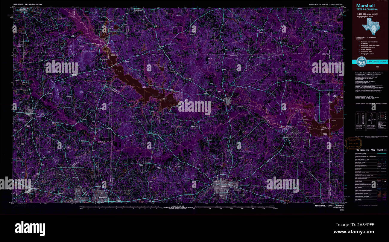 Map of marshall texas hi-res stock photography and images - Alamy