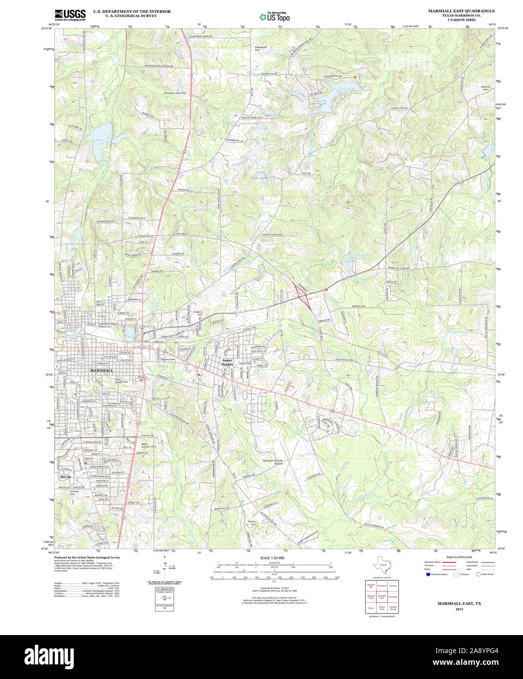 Marshall texas map hi-res stock photography and images - Alamy