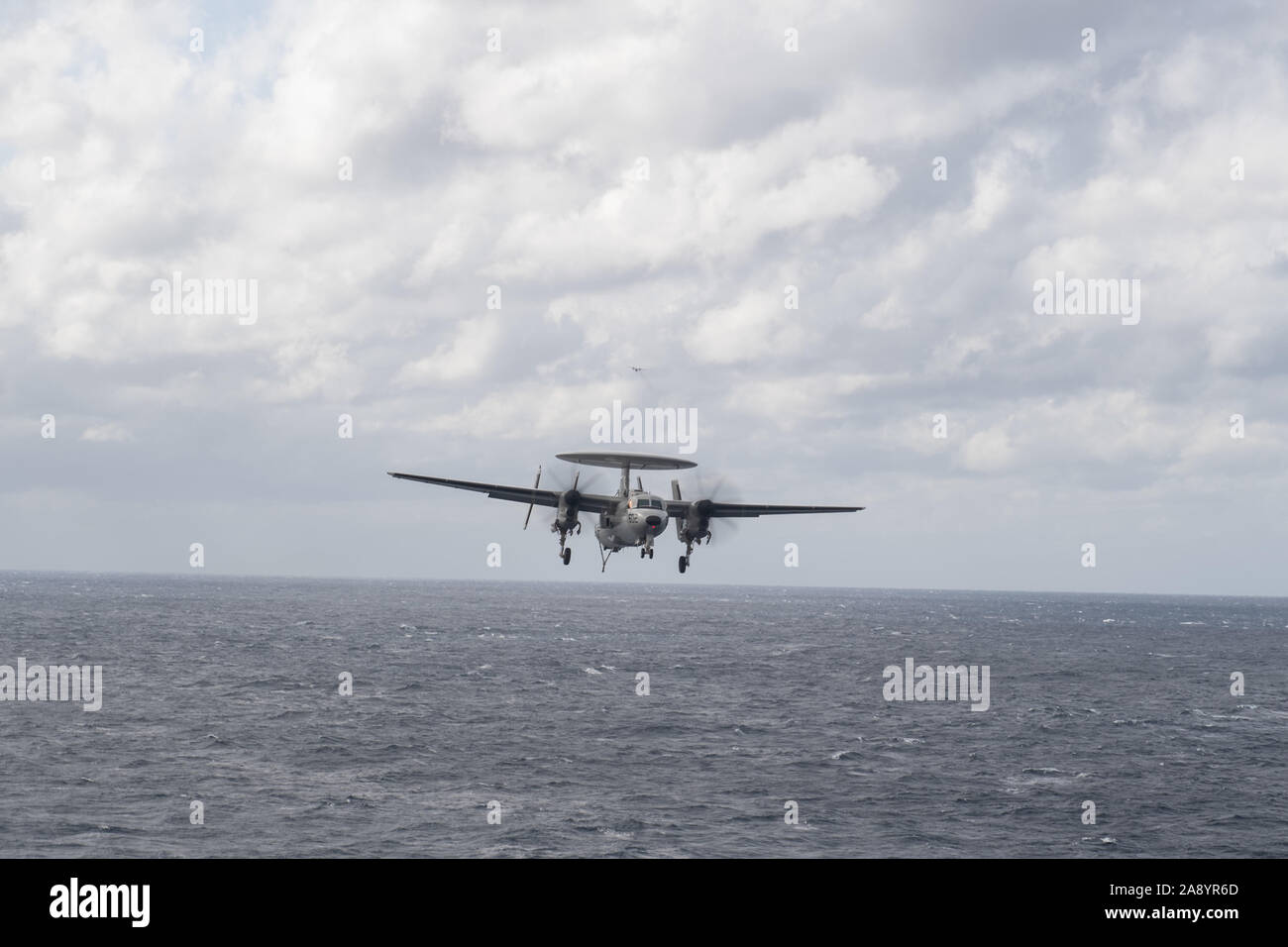 An E-2D Hawkeye, assigned to Carrier Airborne Early Warning Squadron ...