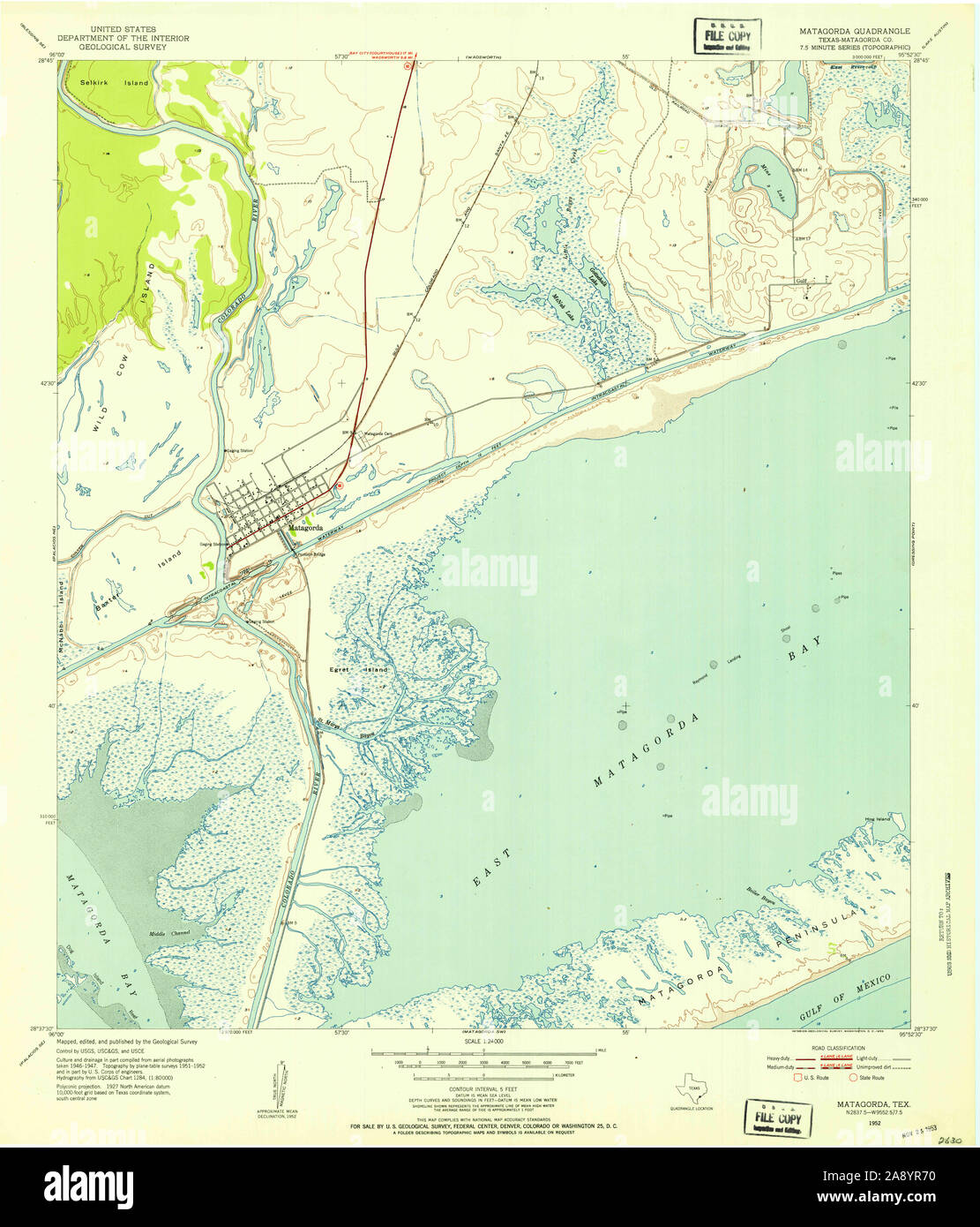 Matagorda map hi-res stock photography and images - Alamy