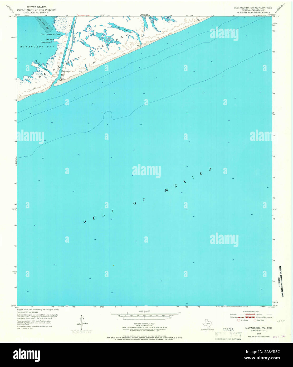 Matagorda map hi-res stock photography and images - Alamy