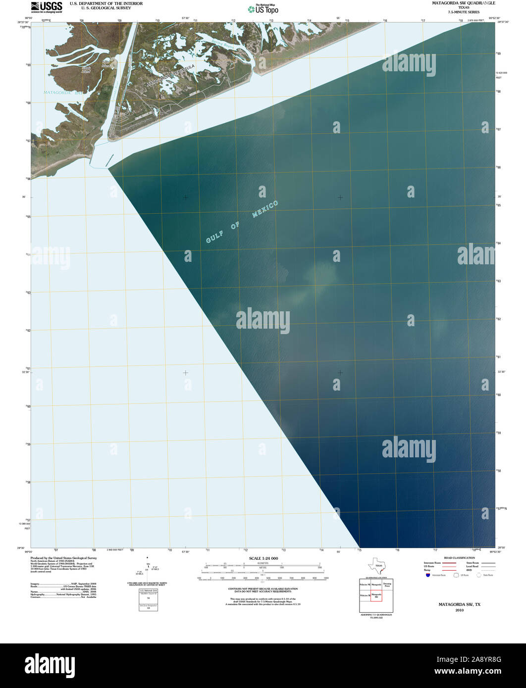 Matagorda map hi-res stock photography and images - Alamy