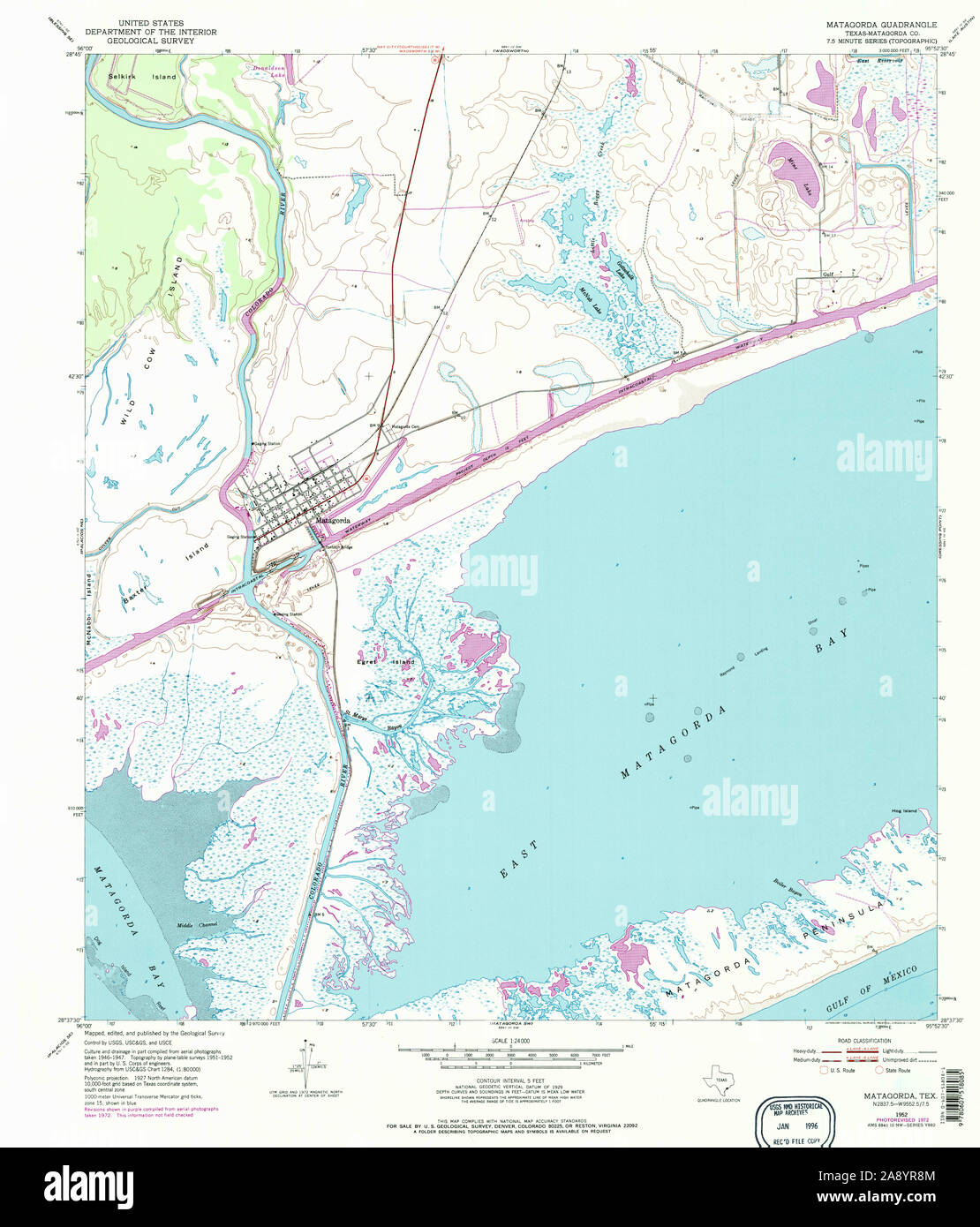Matagorda map hi-res stock photography and images - Alamy