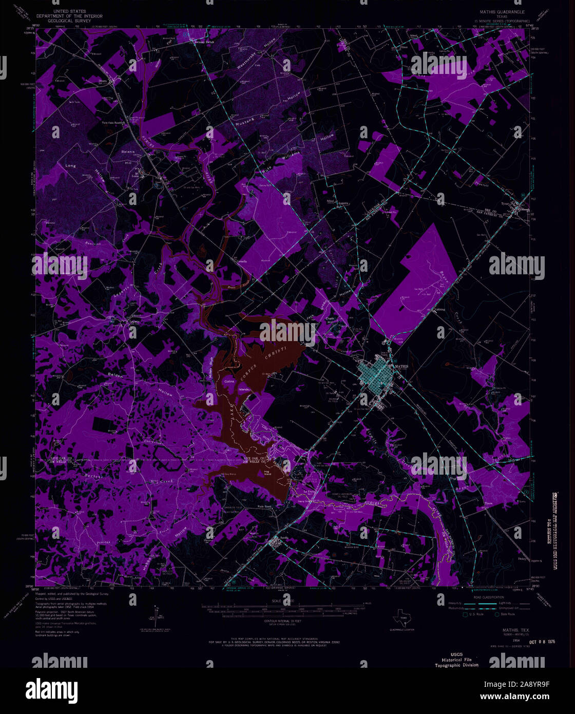 Mathis texas map hi-res stock photography and images - Alamy