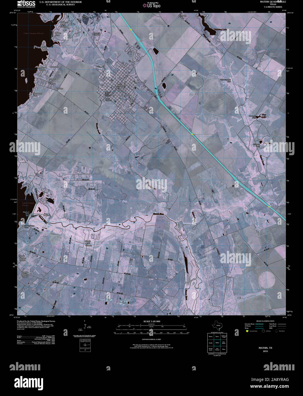 Mathis texas map hi-res stock photography and images - Alamy